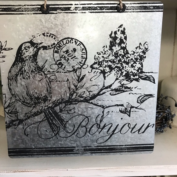 Accents | Handcrafted Galvanized Metal French Design Sign | Poshmark